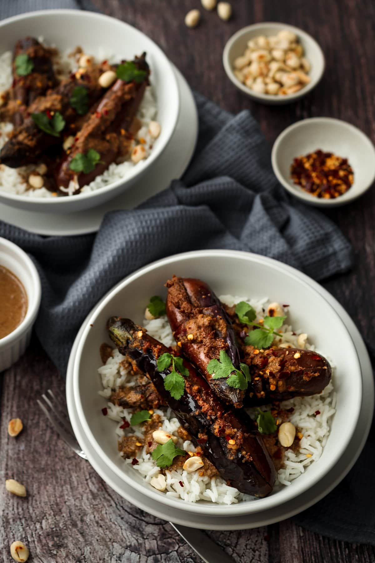 Stuffed Aubergine Curry: Creamy and Vegan - Searching for Spice