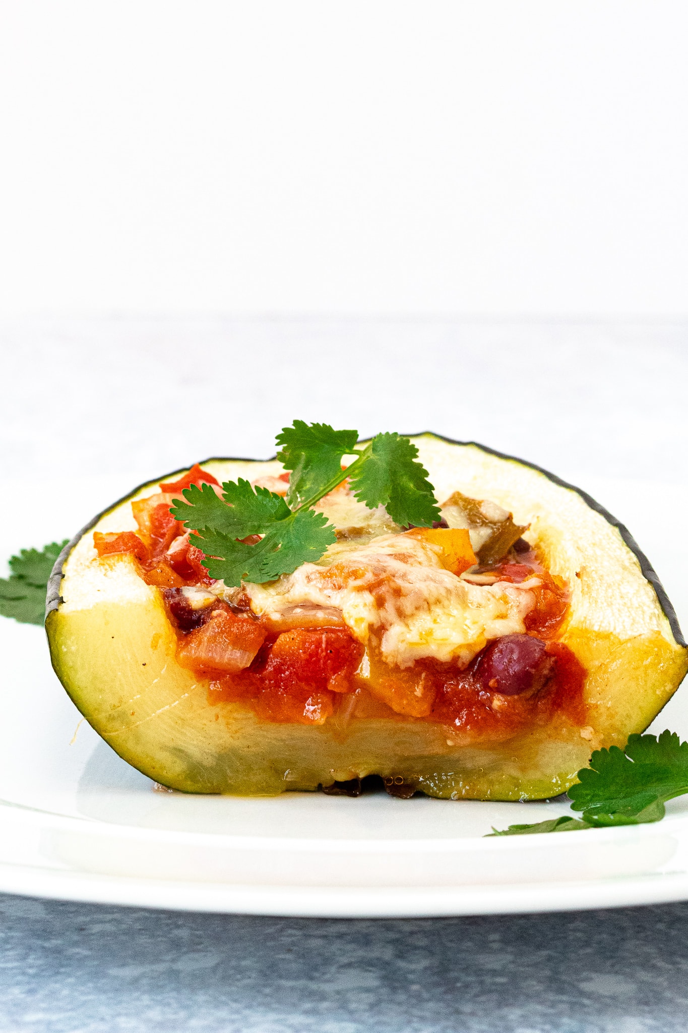 Vegetarian Stuffed Marrow with Veggie Chilli - Searching for Spice