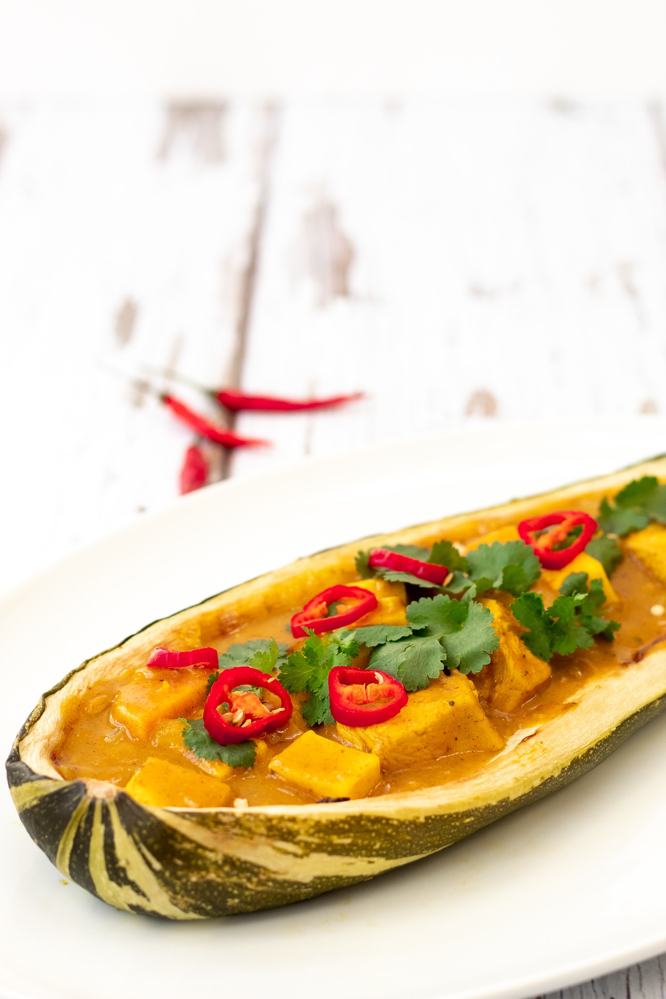 Baked Marrow with Leftover Curry - Searching for Spice