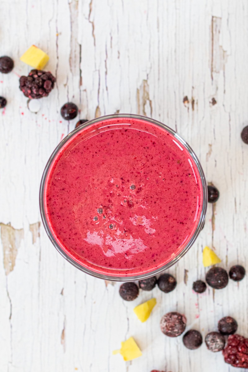 Red Berry Smoothie with Banana and Ginger | Searching for Spice