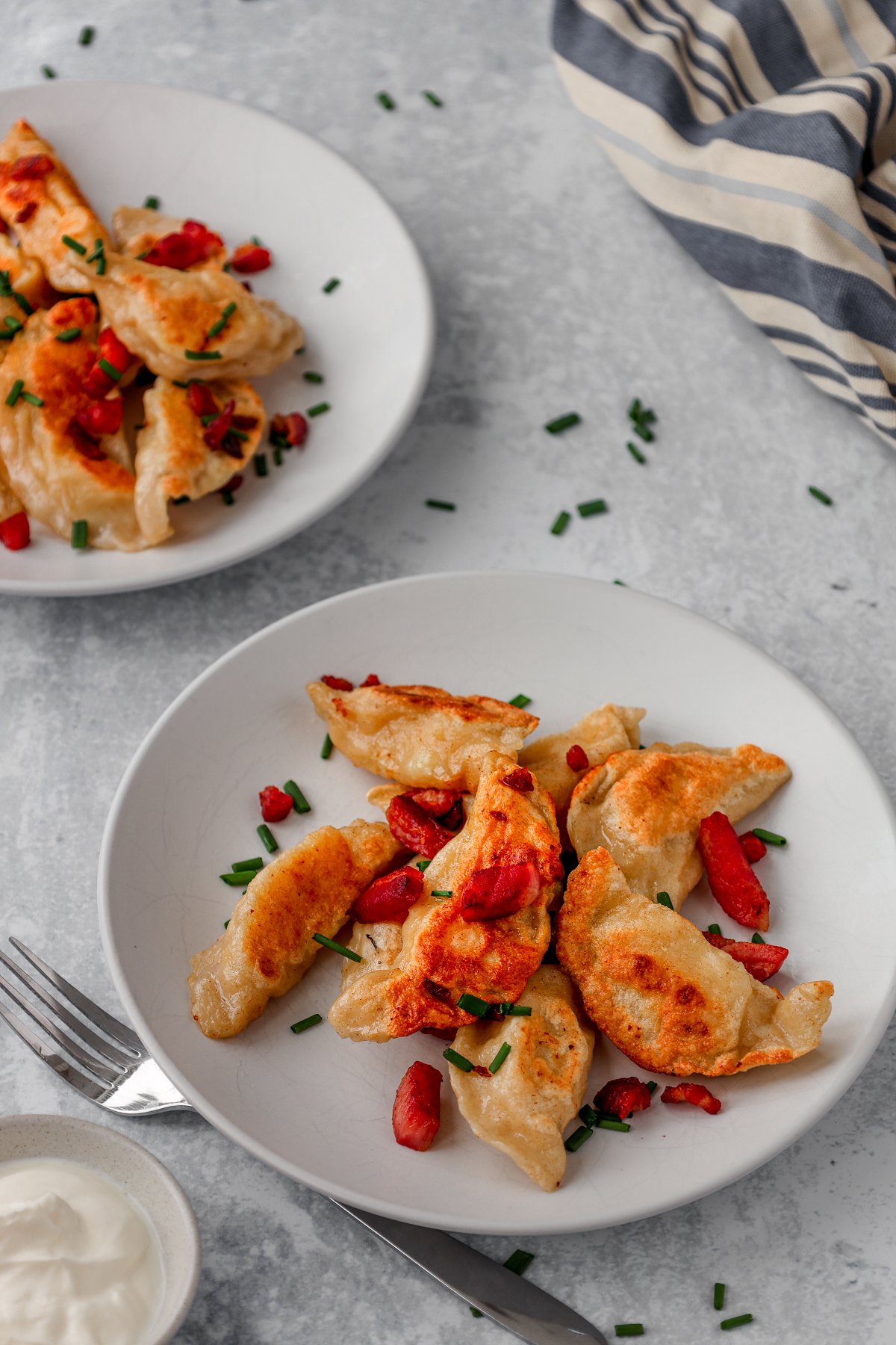 Pierogi Ruskie - Cheese and Potato Pierogies - Searching for Spice